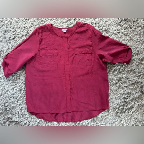 Laura Scott | Tops | Laura Scott 2x Ladies Burgendy Blouse | Poshmark